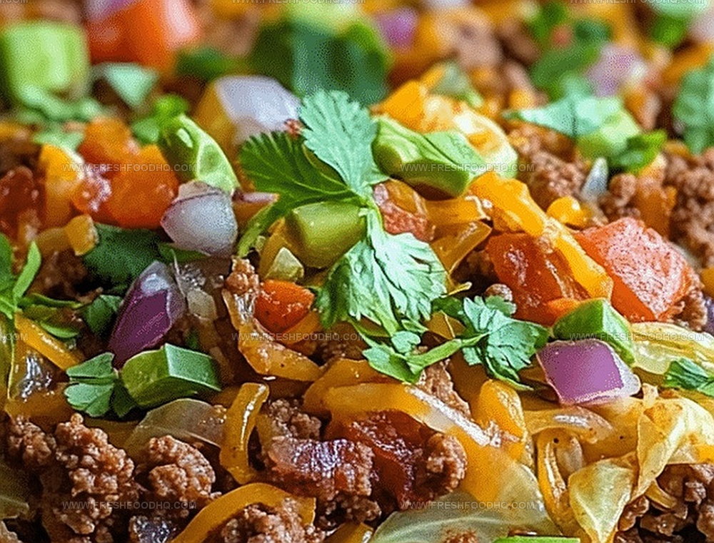 Sizzling Ground Beef Taco Cabbage Skillet Recipe for Dinner Joy - Fresh ...